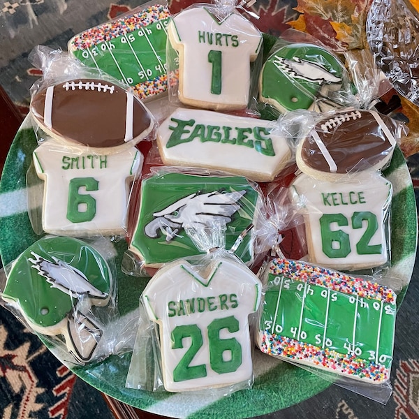 Football Cookies - ANY TEAM AVAILABLE - Baker's Dozen - Etsy