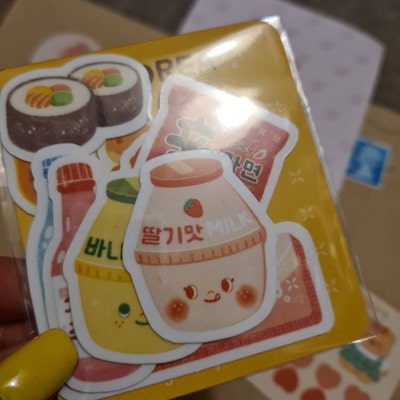 10 Korean Snacks Sticker Pack Water Resistance Laminated Die - Etsy