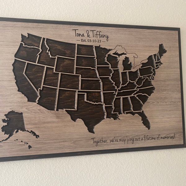 Map to Mark Travels, Can Use Push Pins, US Map, Map of United States ...