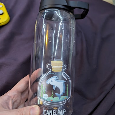 Confused Blob Fish in a Bottle Clear Acrylic Waterproof Sticker - Etsy