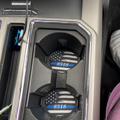Thin Blue Line Car Coaster Set, Blue Line Flag, Blue Lives Matter ...