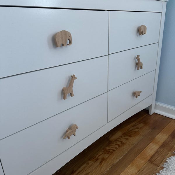 Safari Animal Drawer Knobs | Safari Nursery Decor, Jungle Nursery Decor, Animal Drawer Handles ...