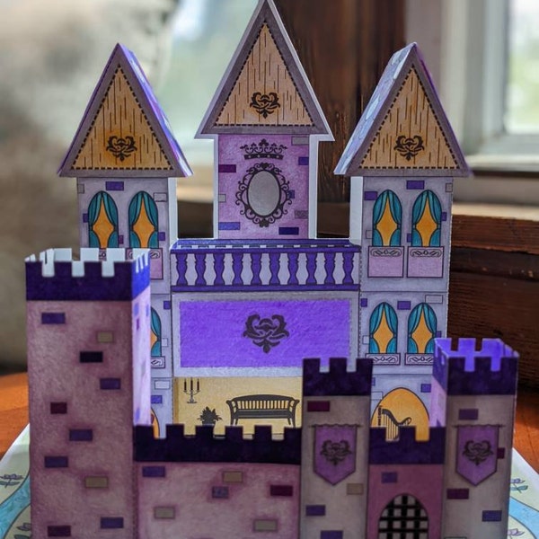 Printable Paper Toy Princess Castle Craft Kit: Coloring Pages, Paper ...