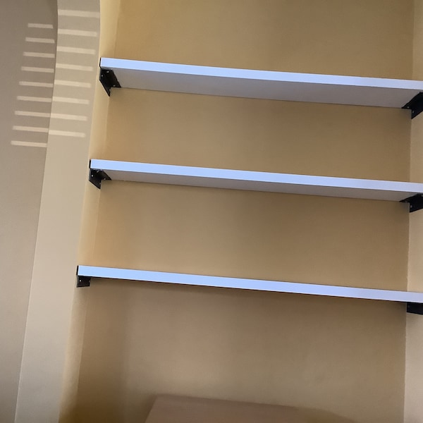 Alcove Shelf Brackets PAIR Shelves Corner Angle Steel Scaffold Timber ...
