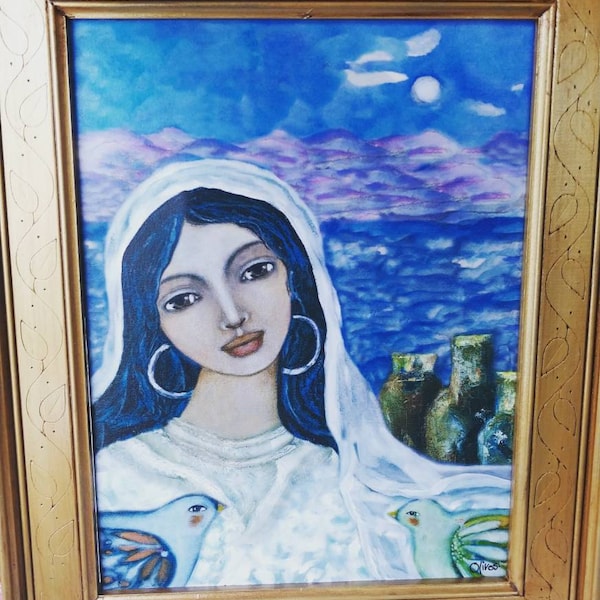 Mary Magdalene Art on Canvas, Maria Magdalena Altar Decor, Spiritual ...
