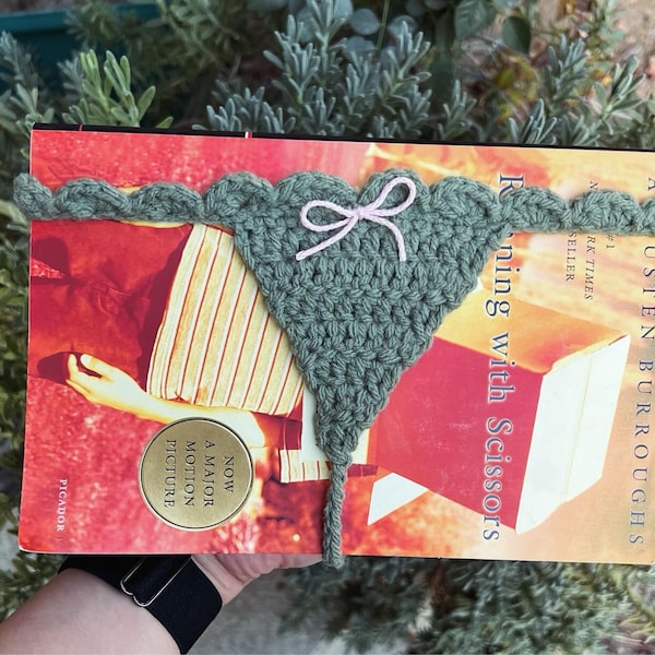 PDF Crochet Book Thong Bookmark Pattern, Easy Funny DIY Gift Idea ...