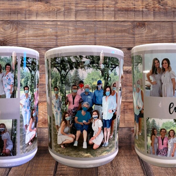 Photo Collage Mug Sublimation Templates - Full Wrap - 2 Sizes 11 Oz and ...