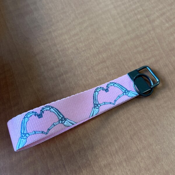 Mountain Range Polyester Wristlet, Key Fob, Keychain, Mountain Wristlet ...