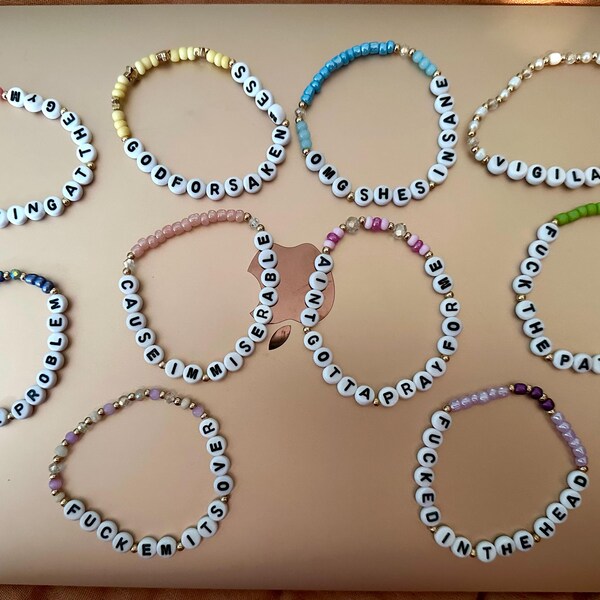 ERAS | UNHINGED Friendship Bracelets | Set of 10 Bracelets - Etsy