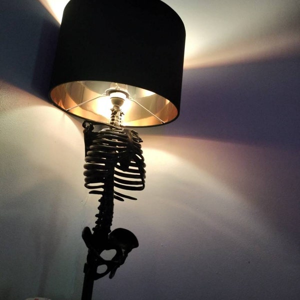 The Skeleton Table Lamp by the Blackened Teeth | Ribcage Lamp | Gothic ...