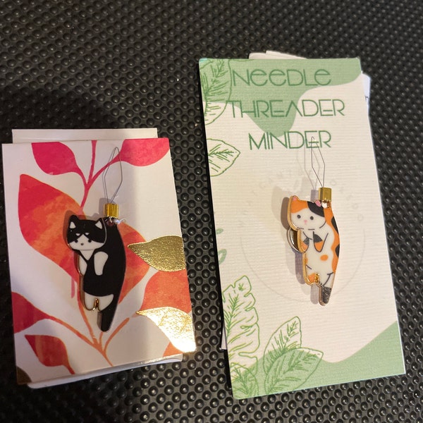 Cat Needle Threader With Option to Make Into Magnetic Threader Minder ...