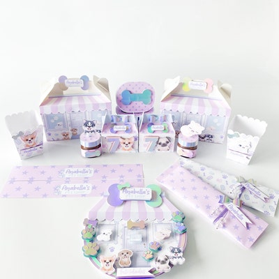 Cute Puppy Dog Digital Papers-puppy Paws-stars-hearts-personal - Etsy UK