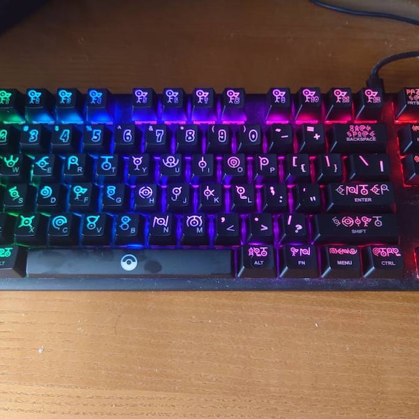 English & Japanese Dual Languages Backlit Keycaps Set for Mechanical ...