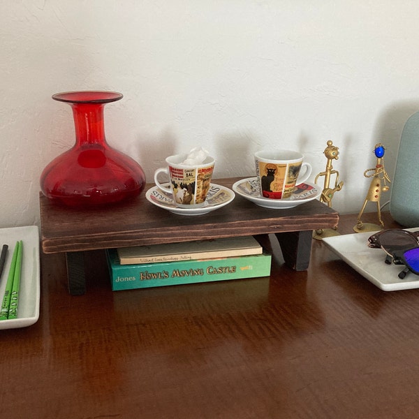 Rustic Wood Riser | Farmhouse Style Riser | Tabletop Riser | Plant ...