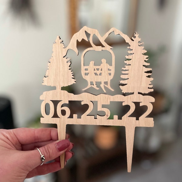 Outdoor Skiing Wedding Cake Topper,ski Winter Wedding Cake Topper,ski ...