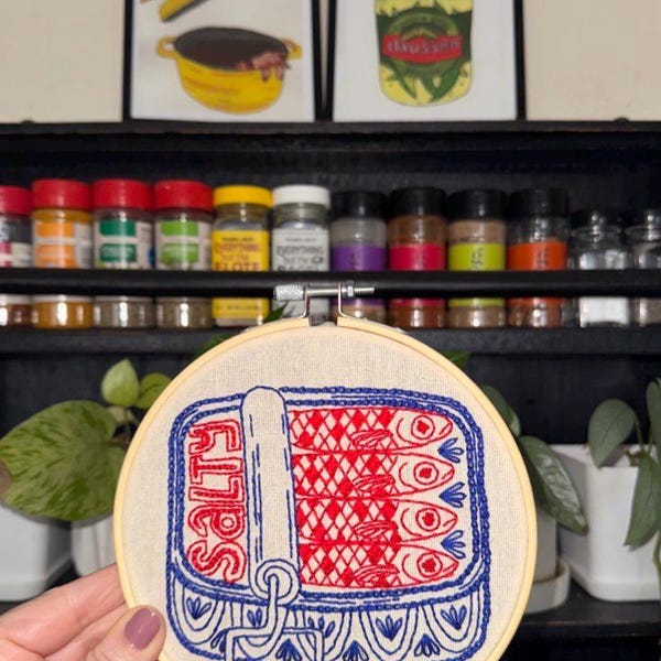 Sardines Complete Embroidery Kit - DIY, Beginner Friendly, Salty ...