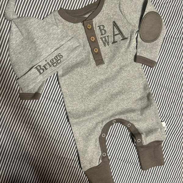 Coming Home Outfit Baby Boy Go Home Outfit Personalized Newborn Baby ...