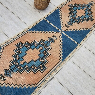 2x12 Red Runner Rug, Bohemian Rug, Anatolia, Rustic Runner Rug, Oushak ...