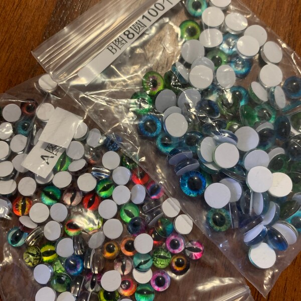 100pcs 50 Pairs Dragon Eyes Cat Eye Toys Hot Sale 6mm 8mm 10mm 12mm ...