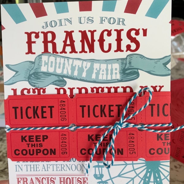 County Fair Birthday Invitation, County Fair Party Invitations ...