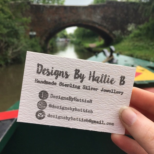 Split Business Card Stamp Set Custom Logo and Social Media Stamp - Etsy