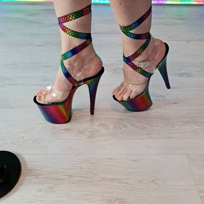 Insane Sparkling Foot Harness With Silver Mirrors and - Etsy