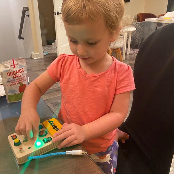 Mission Control Panel for Toddler Busy Board LED Light Toy Switch Box ...