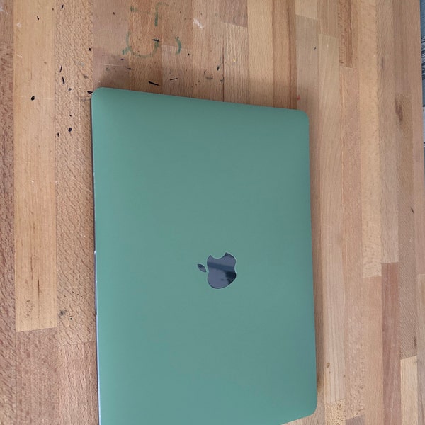 Minimalist Olive MacBook Skin | Elegant Basil Green MacBook Air Film ...