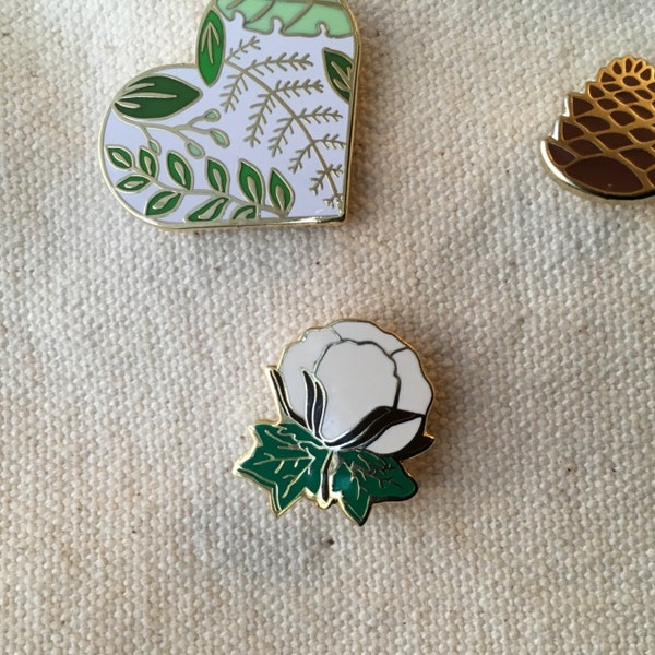 Cotton Inc and Cotton Boll Lapel Pins, Enamel Cotton Pins, Cotton ...