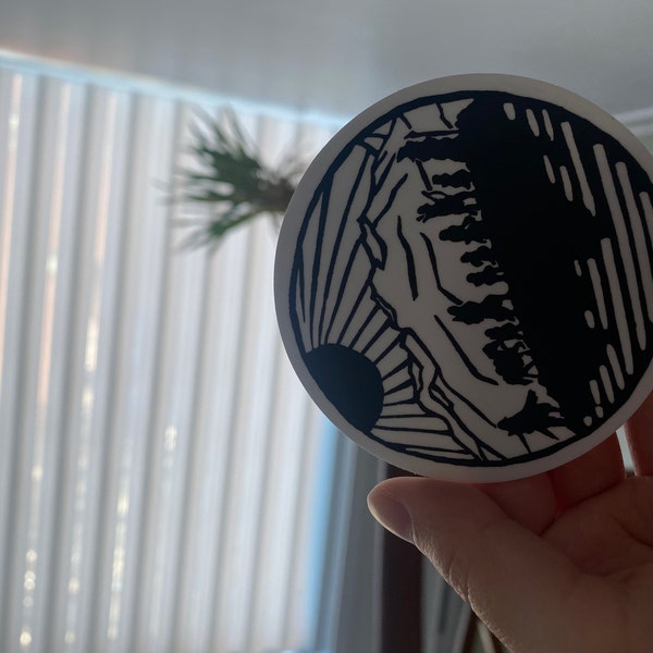 Fellowship Sticker Lotr Fanart Design Waterproof Art Sticker Linocut ...