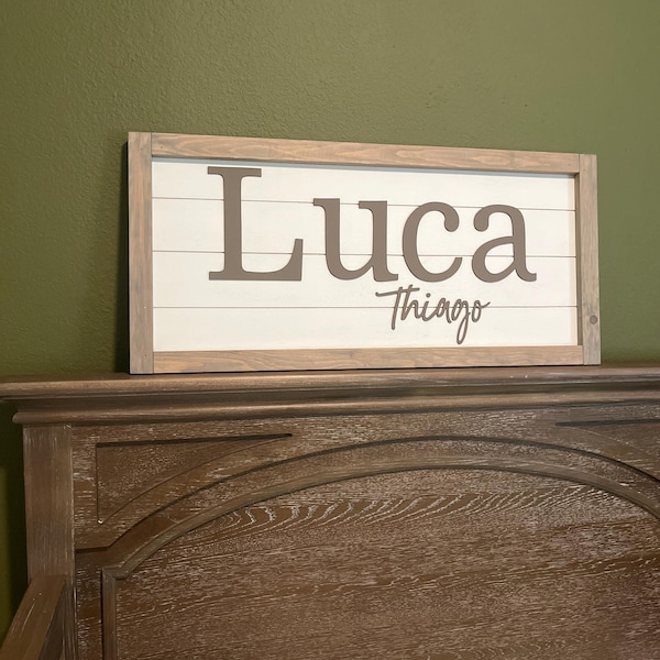 Nursery Wall Decor, Custom Nursery Name Sign, Above Crib Custom Baby ...