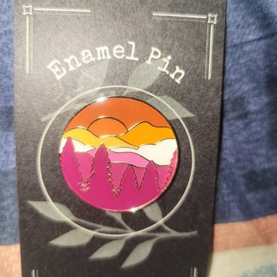 Subtle Lesbian Flag Enamel Pin Mountain Pin Enamel Cute Pin Set Pins Laple Pin Hard Enamel Pin ...
