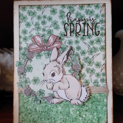 Spring Rabbit Digital Paper Pack Bunny Digital Paper Easter - Etsy