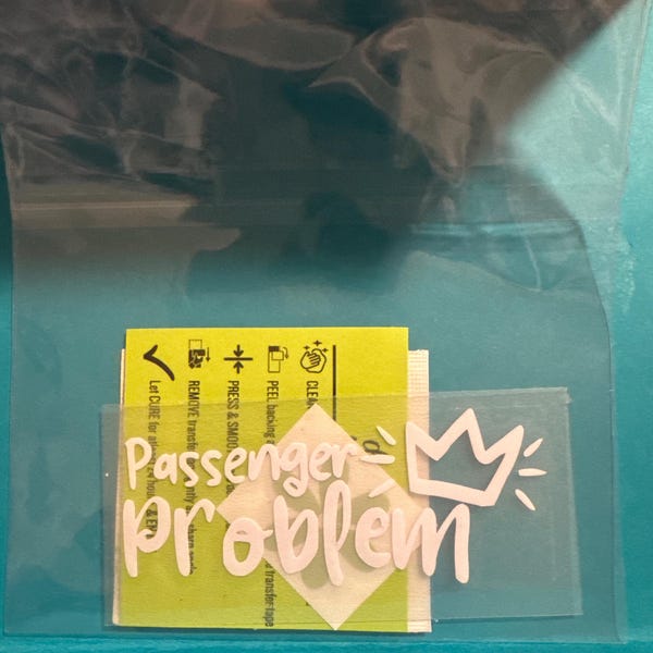 Passenger Princess Sticker Car Vinyl Mirror Sticker Decal Lettering ...