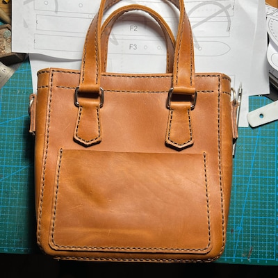 PDF Pattern _ Leather Woman Bag Pattern _ Digital Pattern _ Tutorial Video _ Pattern Download ...