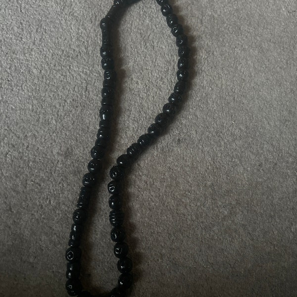 Handmade African Style Chunky Beaded Necklace Mens/unisex Black and ...