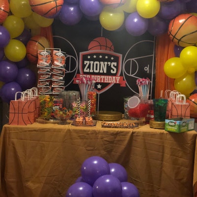 Basketball Themed Photo Booth Backdrop, Concession Stand Backdrop ...