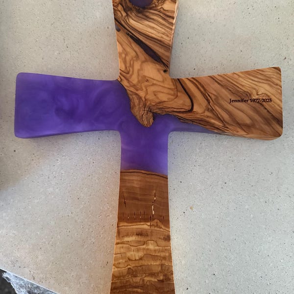 Custom Made Resin&olive Wood Wall Cross,wooden Crucifix,epoxy and Olive ...