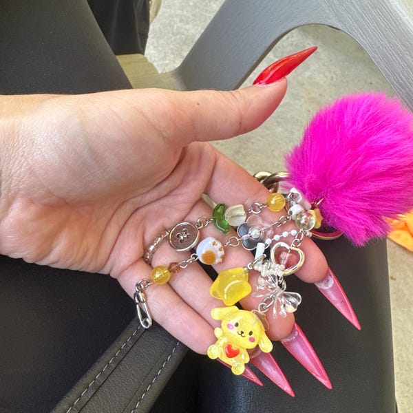 Mini Snack Keychains, Strawberry Peach, Puppy Pastel Charm, Japanese ...