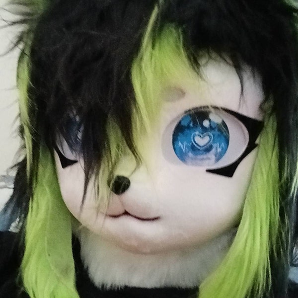 Kig Fursuit Head Cat Furry Head With Lolita Clips, Kig Kemono Fursuit ...