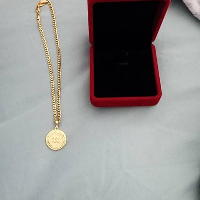 Gold Bubble Initial Necklace - Etsy