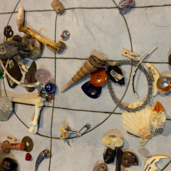 Throwing the Bones Book & Kit 129 Pgs and 15 Pc Learn to Throw the ...