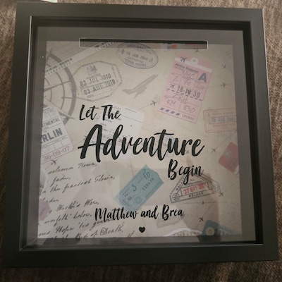 Custom Adventure Travel Fund // Personalised // Custom Savings Frame ...