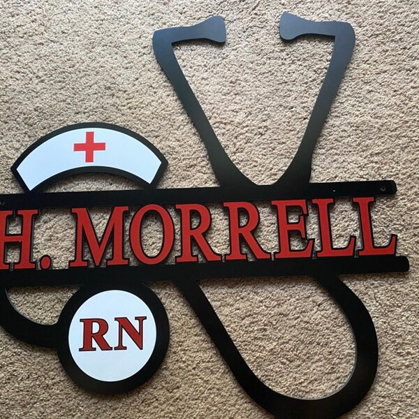 Nurses Sign Nursing Decor Aluminum Door Hanger Wall Sign Custom Made ...