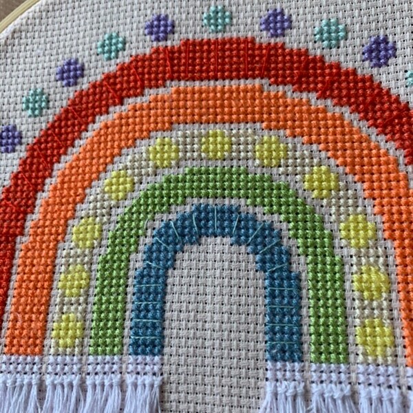 Geometric Rainbow Cross Stitch Pattern PDF - Etsy