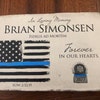 Police Memorial Stone for Home to Garden. 6x9 or 9x12 Tumbled Concrete ...