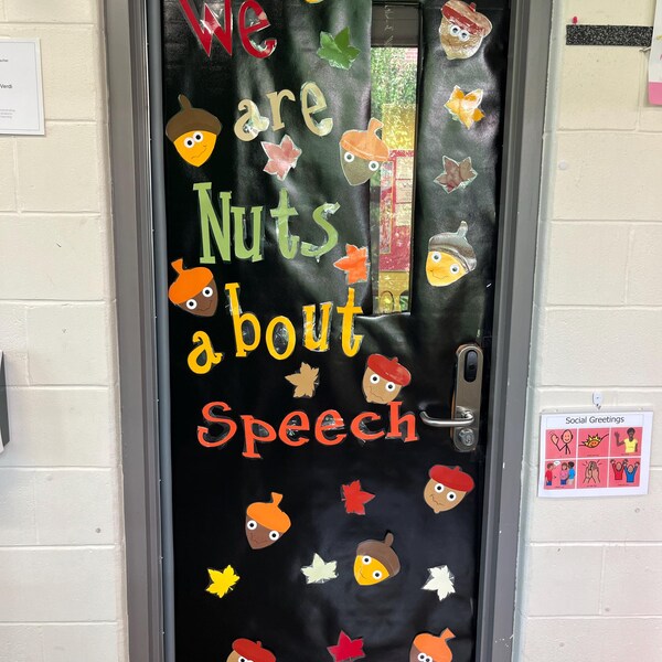 Teachers School Classroom Door Decoration/we Are Nuts About Fall ...