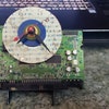 Vintage Punched Computer Punch Card on Mini CD on Circuit Board Clock ...