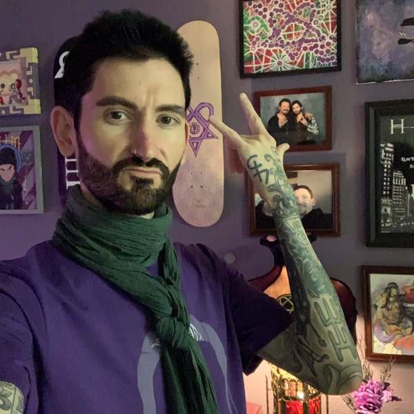 Extra Long Knotted Rockstar Scarf (ville Valo), Custom Color Options ...