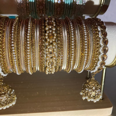 Indian Bangles Set / Bridal Bangles Set / Indian Jewelry / - Etsy